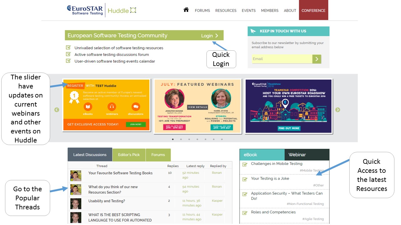 Some Changes to Test Huddle.....Sorry Huddle | EuroSTAR Huddle