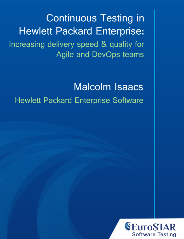 Continuous Testing in HPE (Cover) | EuroSTAR Huddle