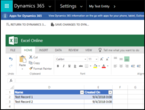 Rights Required for Bulk Edit Records in Excel Online